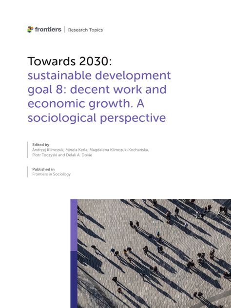 Towards 2030 Sustainable Development Goal 8 Decent Work And Economic