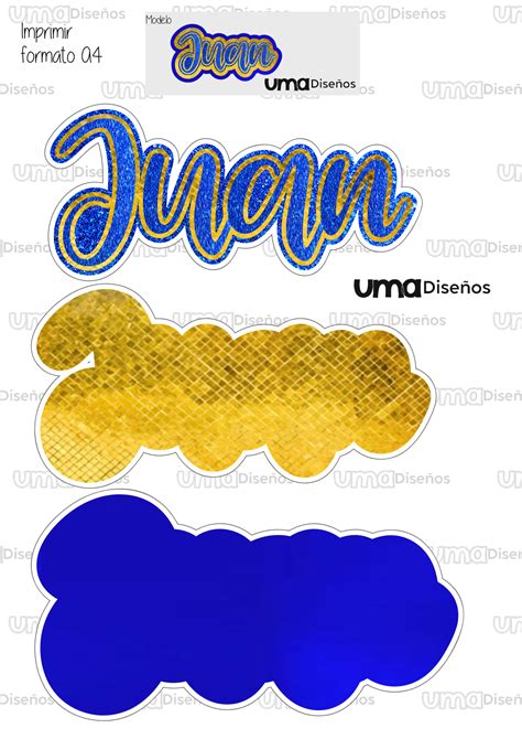 Juan Nombre Personalizado Cake Topper Para Imprimir