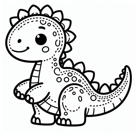 Kolorowanka Rysowanie dinozaurów dla dzieci Pobierz wydrukuj lub