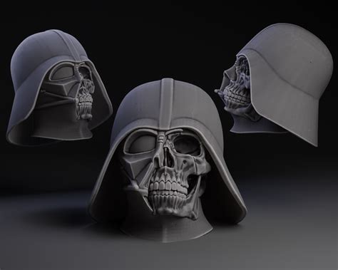 3d File Dart Vader Skull 🎯 ・3d Print Model To Download・cults