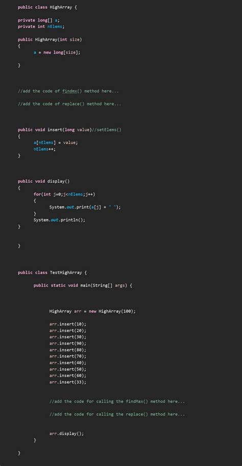 Solved The Following Program Contains Two Classes Which