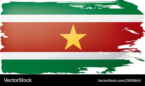 Suriname Flag On A White Royalty Free Vector Image