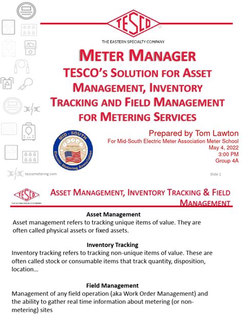 About Tesco Meter Manager Pdf Inventory Product Lifecycle