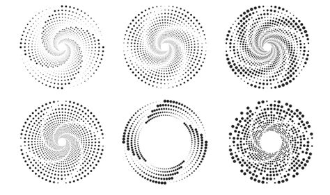 하프톤 둥근 점선 프레임 세트 프레임 로고 웹 페이지 인쇄물 포스터 템플릿을 위한 디자인 요소입니다 Cmyk에 대한 스톡 벡터 아트 및 기타 이미지 Istock