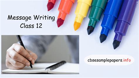 Message Writing Class 12 Format Examples Topics Exercises Cbse