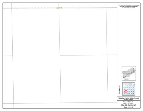 Yellowstone County Montana Individual Section Maps Section Map List