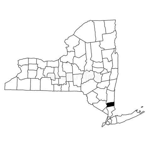 Map Of Putnam County In New York State On White Background Single