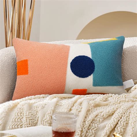 Curramet Boho Lumbar Decorative Pillow Cover 12x20 Modern