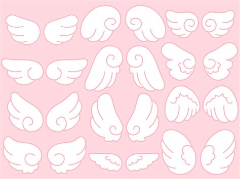 Cute Kawaii Printable Angel Wings Clipart Commercial Use 53 Off