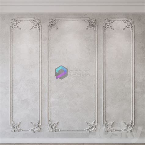 دانلود المان و قالب گیری کلاسیک مدل سه بعدی Wall Molding Classic