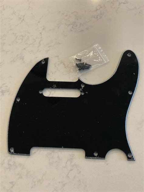 Telecaster Pickguard Black White Black Southern Tonewoods