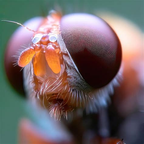 Premium Ai Image Focused Macro Image Of A Flys Eye Generative Ai