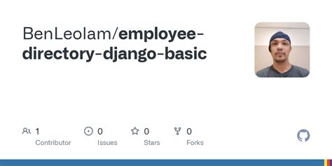 GitHub BenLeolam Employee Directory Django Basic