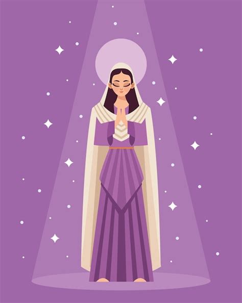 Free Vector Purple Mary Virgin Assumption