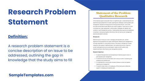 Free 11 Research Problem Statement Samples Marketing Quantitative Nursing