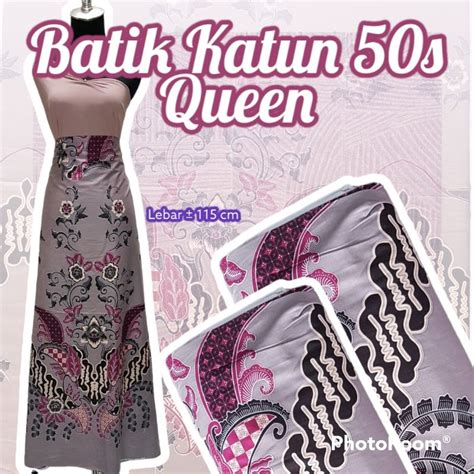 Jual Bahan Kain Batik Katun 50s Queen Batik Cotton Halus Lembut Murah