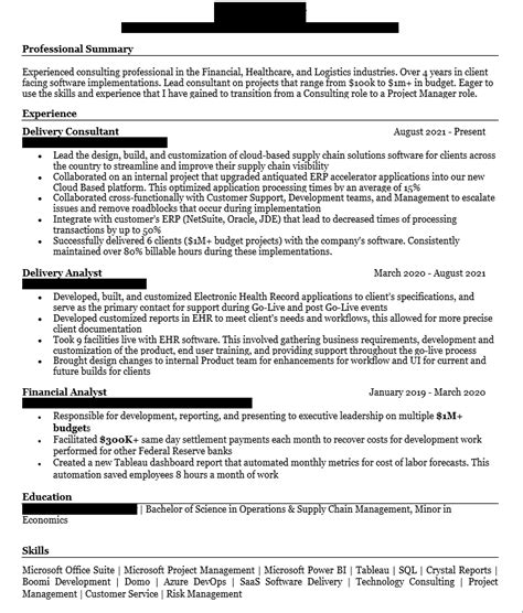 Currently A Software Implementation Consultant Looking To Transition To