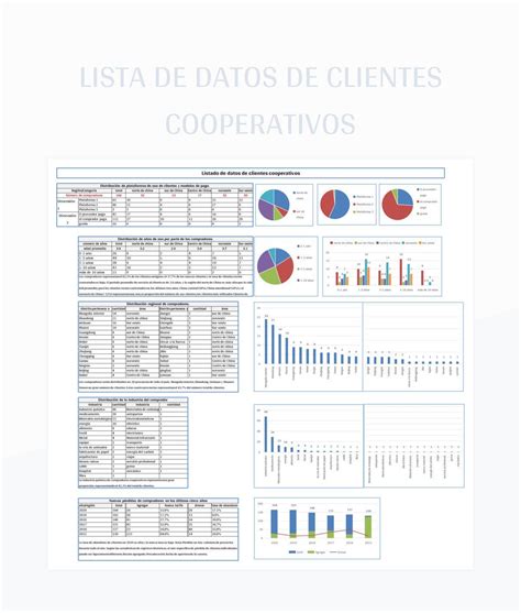 Plantilla De Excel Tabla Estadística De Datos De Clientes Y Hoja De