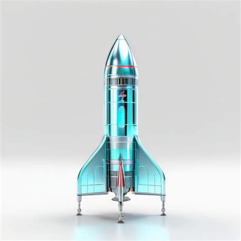 Premium Photo Blue And Silver Model Rocket Ship