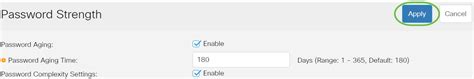 configure password strength and complexity settings on the cisco