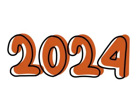 Texto En Blanco Y Negro 2024 Vector PNG Dibujos Negro Blanco 2024