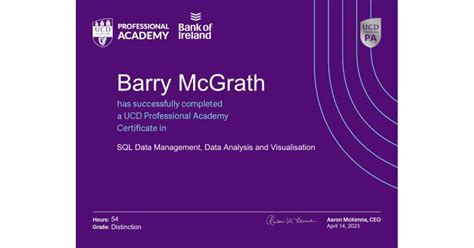 Barry Mcgrath On Linkedin Sql Data Management Data Analysis And Visualisation • Barry Mcgrath