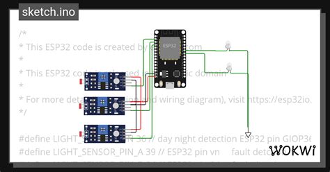 Day Night Fault Detection Wokwi ESP STM Arduino Simulator