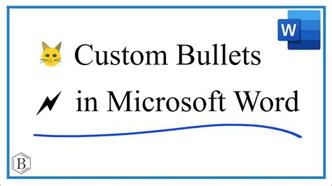 How To Insert Custom Bullets In Microsoft Word Youtube