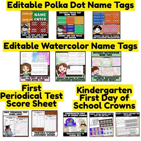 Editable Classroom Bundle Back To School Crafts Crowns Name Tags And More