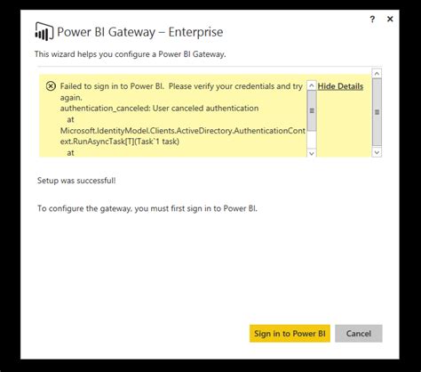 Cannot Configure Enterprise Gateway With Screensh Microsoft