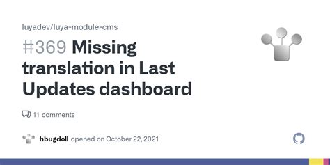 Missing Translation In Last Updates Dashboard Issue 369 Luyadev