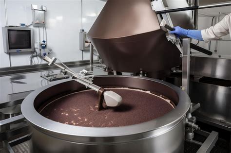 Premium Photo Factory Bean Cocoa Chocolate Manufacturing Industry Sweet Production Food