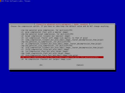 What Is The Best Compression Option In Clonezilla That Create The