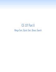 Merge Sort And Quick Sort Two Efficient Sorting Algorithms For