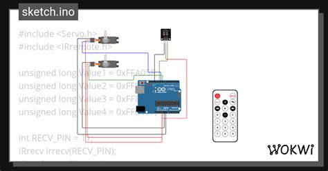 Remote Control Servo Wokwi Esp32 Stm32 Arduino Simulator