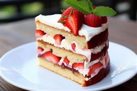 Premium Photo Strawberry Basil Cake