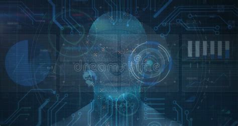 Animation Of Microprocessor Connections And Scope Scanning With Data Processing Against Human