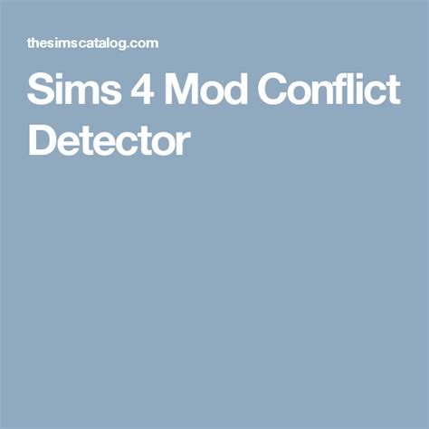 Sims Mod Conflict Litodesignstudio