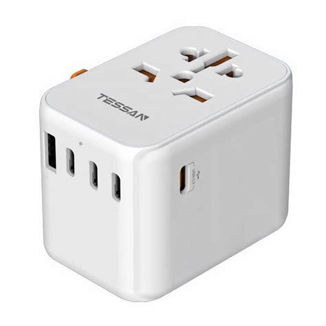 65W PD Fast Charging Universal Adapter With USB C TESSAN Type C Adaptor Universal Adapter