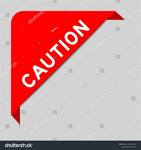 Red Color Corner Label Banner Word Stock Vector Royalty Free