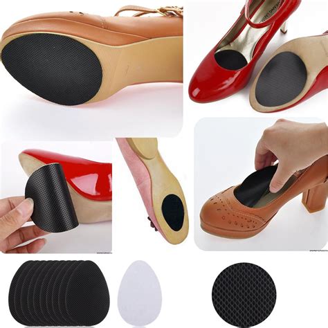 10pc Self Adhesive Anti Slip Stick Shoe Grip Pads Non Slip Rubber Sole