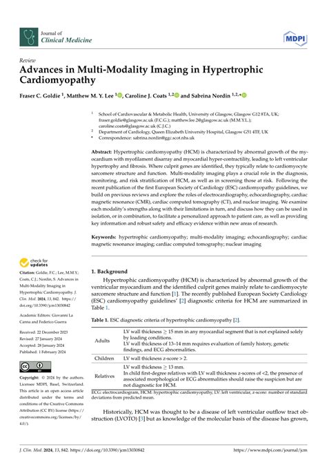 Pdf Advances In Multi Modality Imaging In Hypertrophic Cardiomyopathy