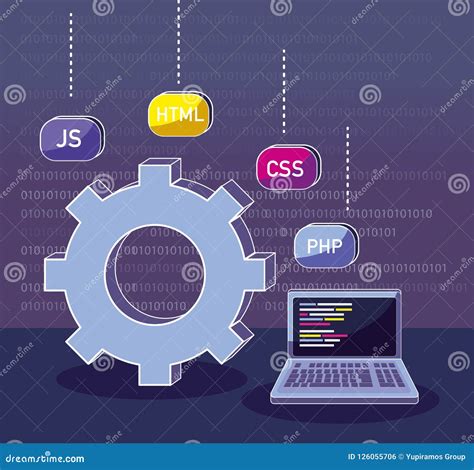 Program Coding Concept Stock Vector Illustration Of Gear 126055706