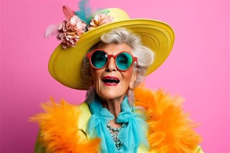 Premium Ai Image Grandma Funny Face Generative Ai