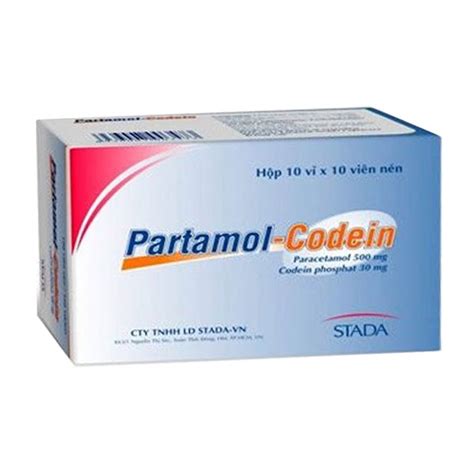 Partamol Codein Stada vỉ x viên Parapharmacy