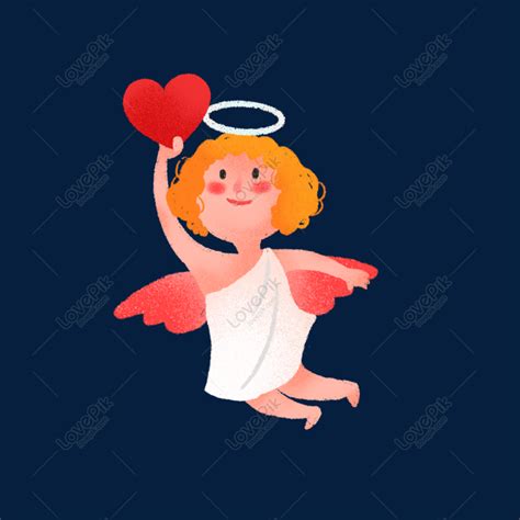 손으로 그린 귀여운 발렌타인 데이 큐피드 Png 일러스트 무료 다운로드 Lovepik