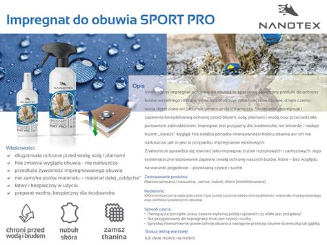 Nanotex Impregnation For Footwear Sport Pro Districhem Eu