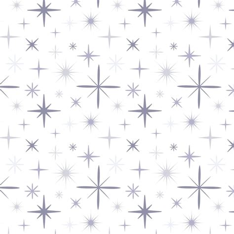 Patrón De Estrellas Plateadas De Diseño Plano Vector Gratis