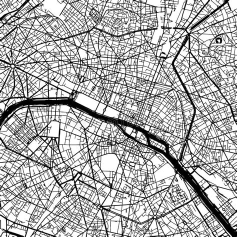 Paris France Vector Map Stock Vector Illustration Of Destination