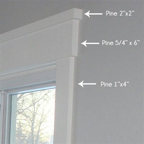 Craftsman Window Trim Flat Header With Cap And Overhang